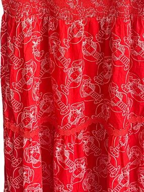 Dresses | Nwt Mira Red Lobster Print Smocked Bodice Tiered Sundress Xxl ...